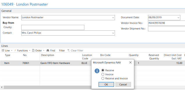 Dynamics NAV \ Business Central – Expected Costing with Purchasing ...