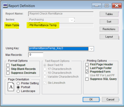 Dynamics GP – The remittance reprint is including a remittance for a ...