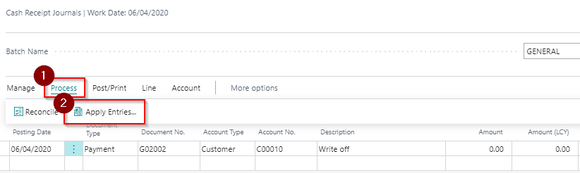 Dynamics 365 Business Central – Use Payment Tolerance to Write Off Amounts