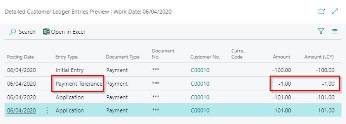Dynamics 365 Business Central – Use Payment Tolerance to Write Off Amounts