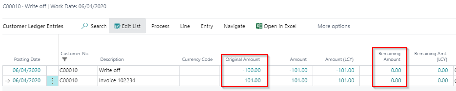 Dynamics 365 Business Central – Use Payment Tolerance to Write Off Amounts