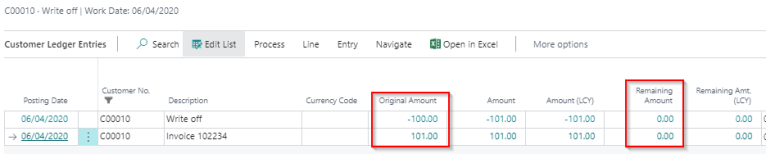 Dynamics 365 Business Central – Use Payment Tolerance to Write Off Amounts