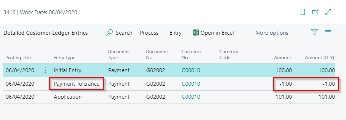 Dynamics 365 Business Central – Use Payment Tolerance to Write Off Amounts
