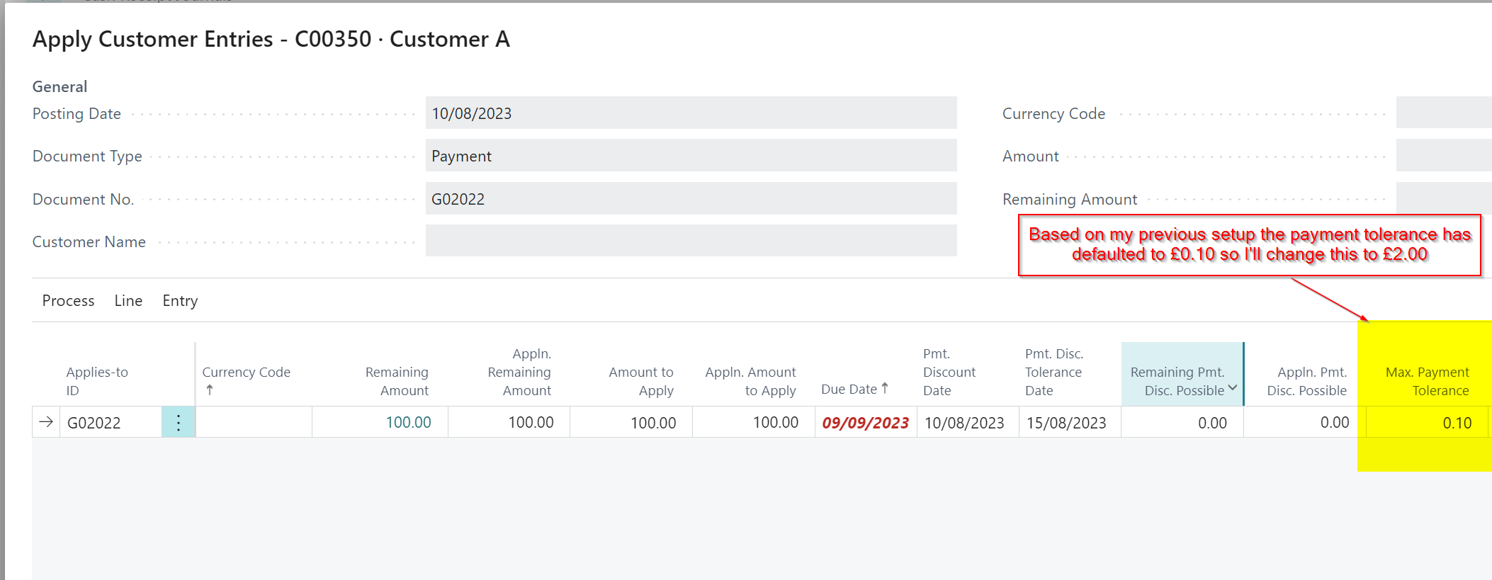 Dynamics 365 Business Central – Write off overpayments and ...