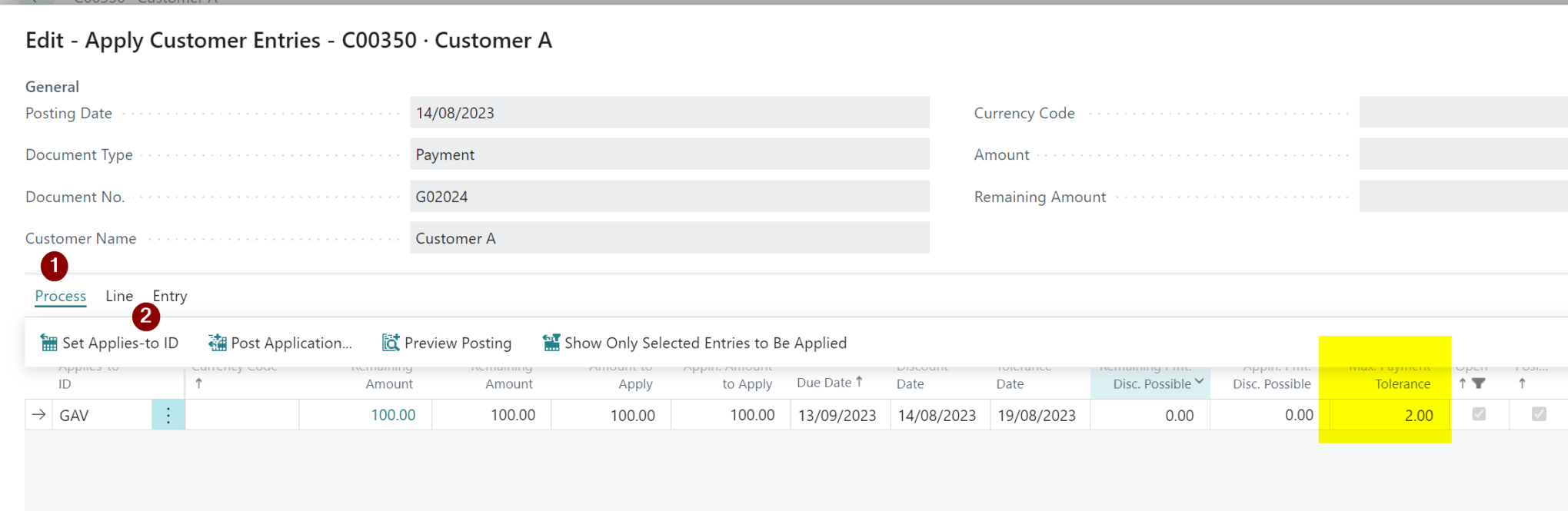 Dynamics 365 Business Central – Write off overpayments and ...