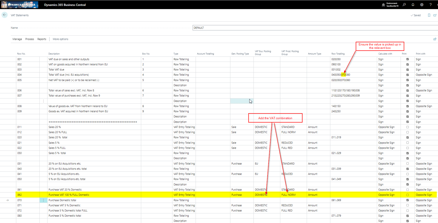 Dynamics 365 Business Central – How to post a VAT only journal for VAT ...