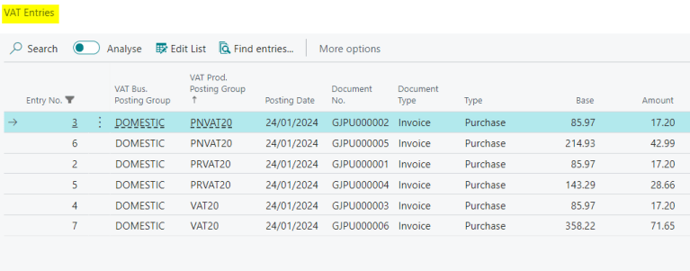 Dynamics 365 Business Central – Configuring Partial Exemption VAT using ...