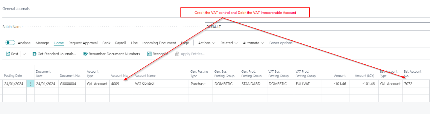 Dynamics 365 Business Central – Configuring Partial Exemption VAT using ...
