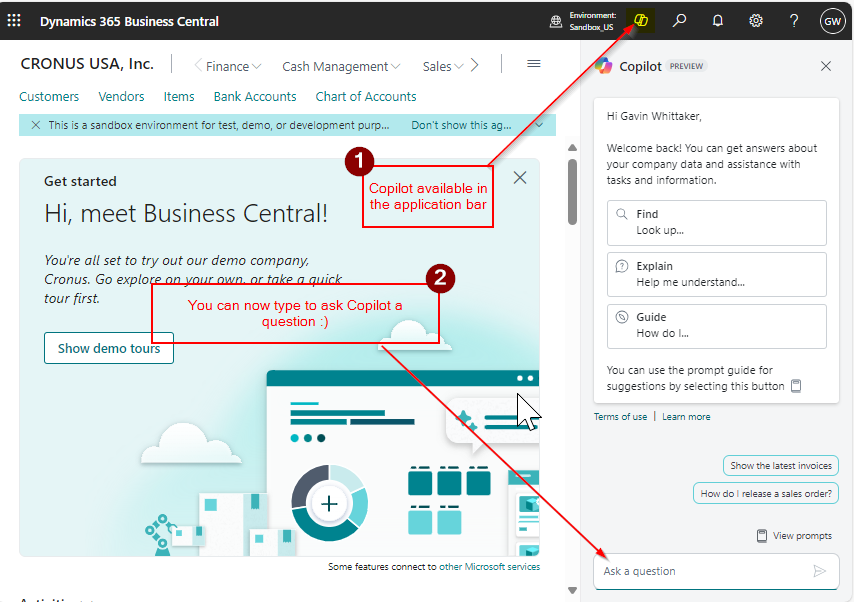 Dynamics 365 Business Central – How to try out the new Chat with ...