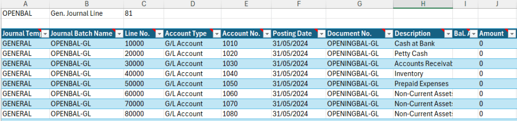 Dynamics 365 Business Central – How I post opening balances for the ...