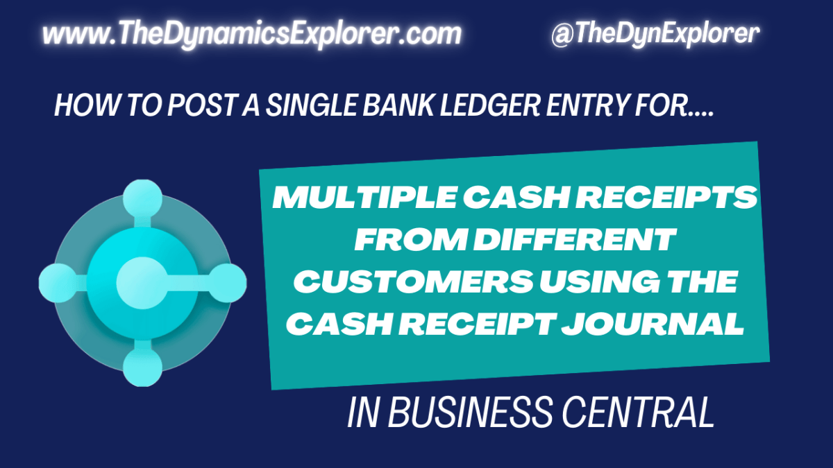 Dynamics 365 Business Central – How to Post a Single Bank Ledger Entry ...