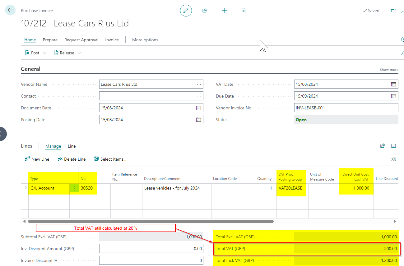 VAT Posting Setup