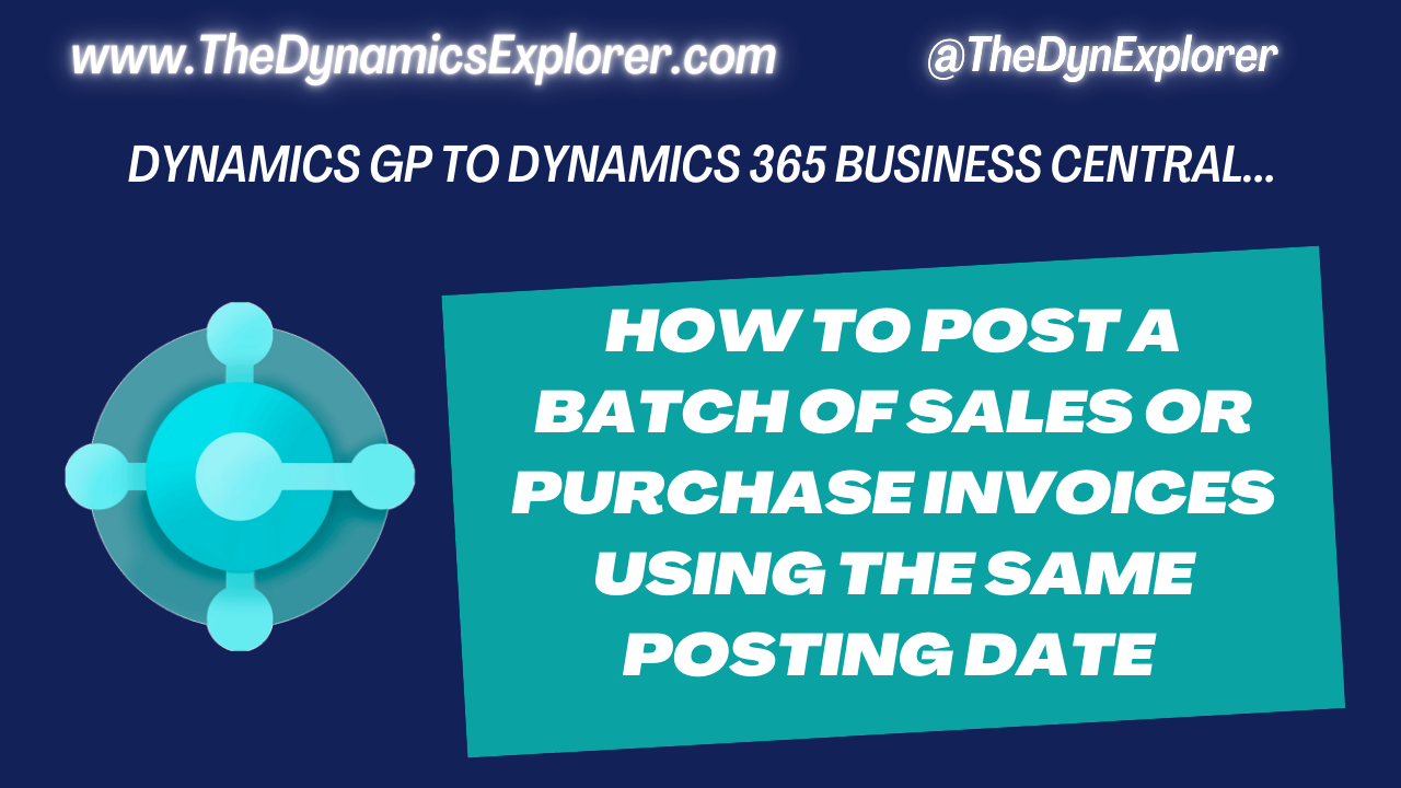 Dynamics 365 Business Central Posts