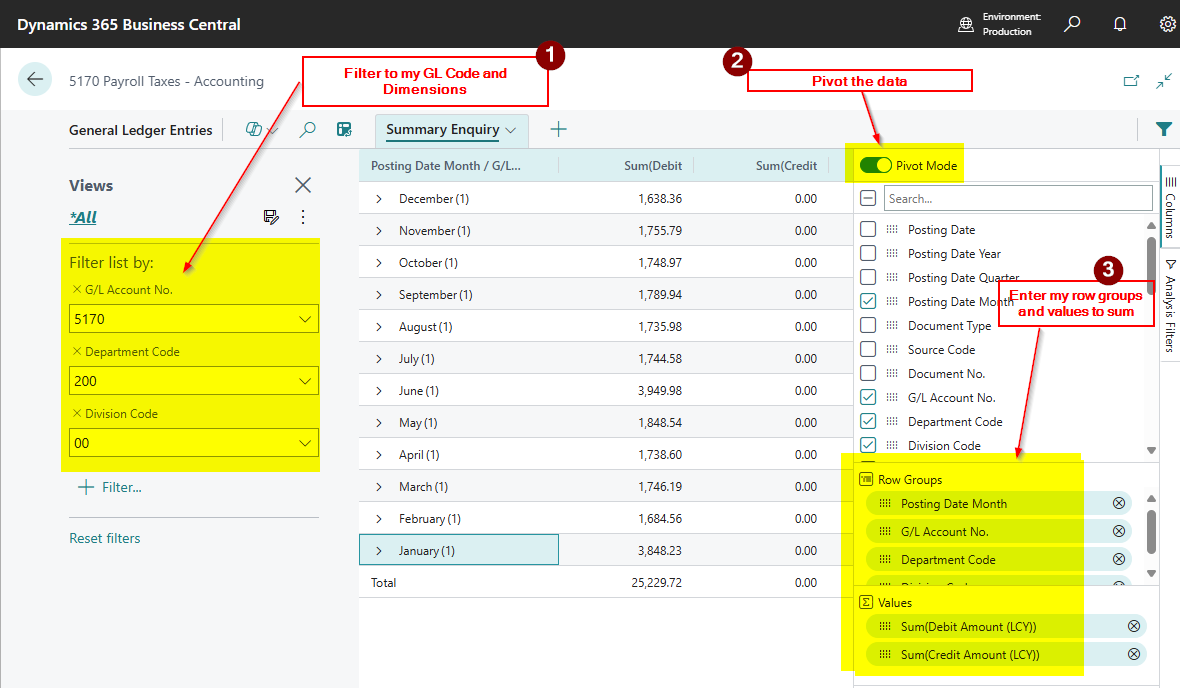 Dynamics GP to Business Central – How to Recreate the GL Summary ...