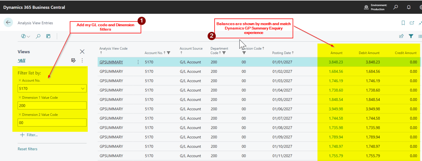 Dynamics GP to Business Central – How to Recreate the GL Summary ...