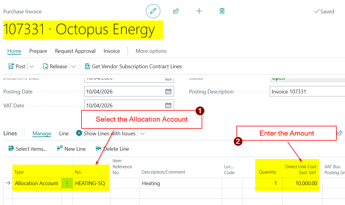 Dynamics 365 Business Central – How to proportionally split costs ...
